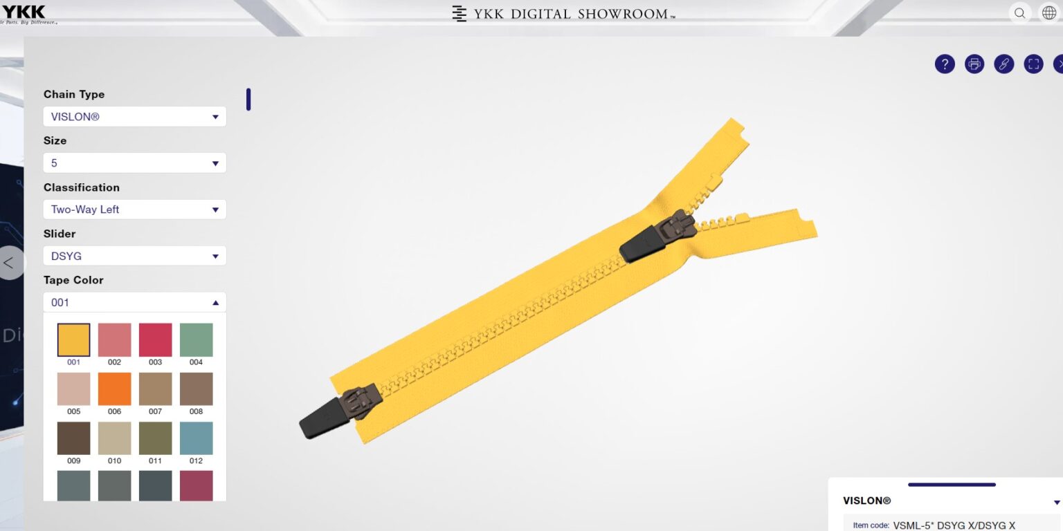 Zipper's design goes digital with YKK Trim Creator | YKK Italia